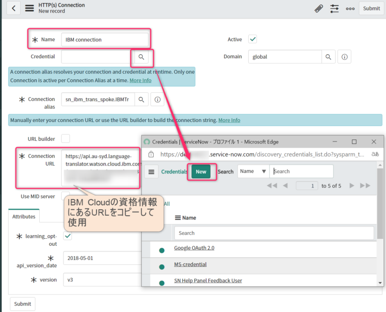 【ServiceNow】Dynamic Translation（翻訳機能）③-3 連携設計を解説 ～IBM Cloud編～ | メケブログ